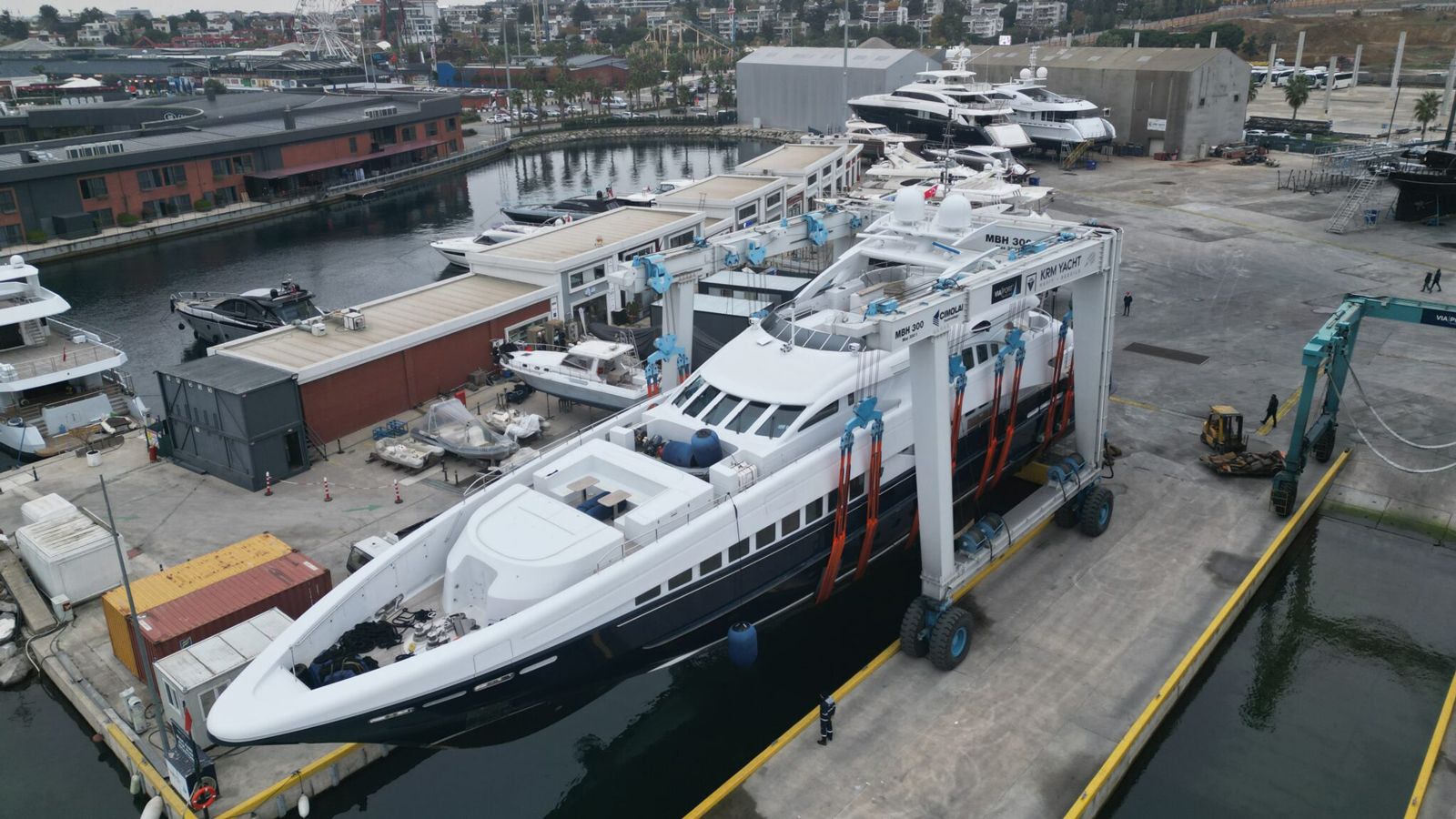 Three 35m+ superyachts undergoing refits at KRM Yacht